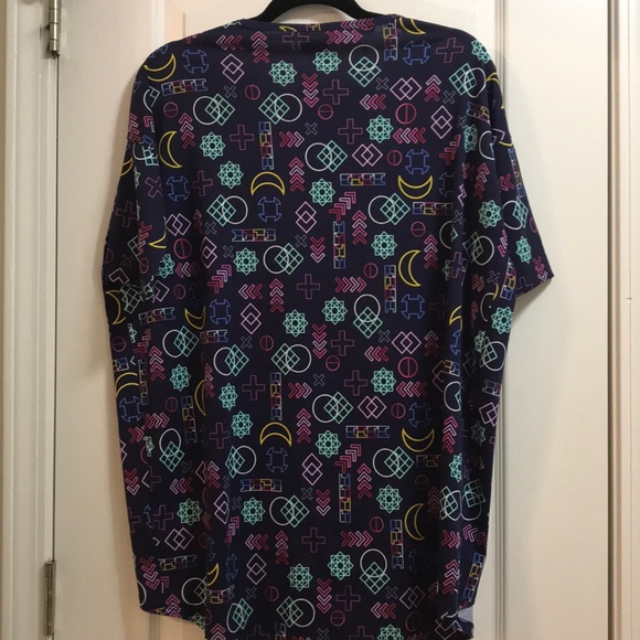 LuLaRoe | Tops | Lularoe Navy Geometric Tunic Top Size Xs | Poshmark